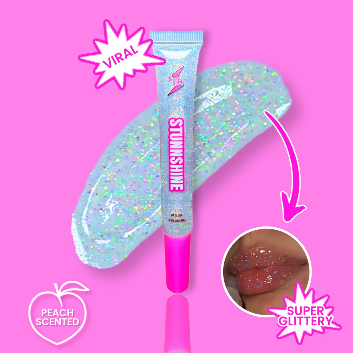 STUNN SHINE: Holographic Sparkling Lipgloss (Long Squeeze Tube) – Shop ...