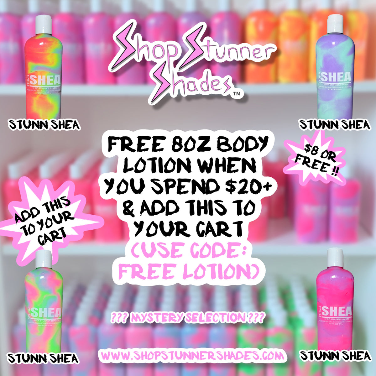 FREE 8OZ BODY LOTION – Shop Stunner Shades